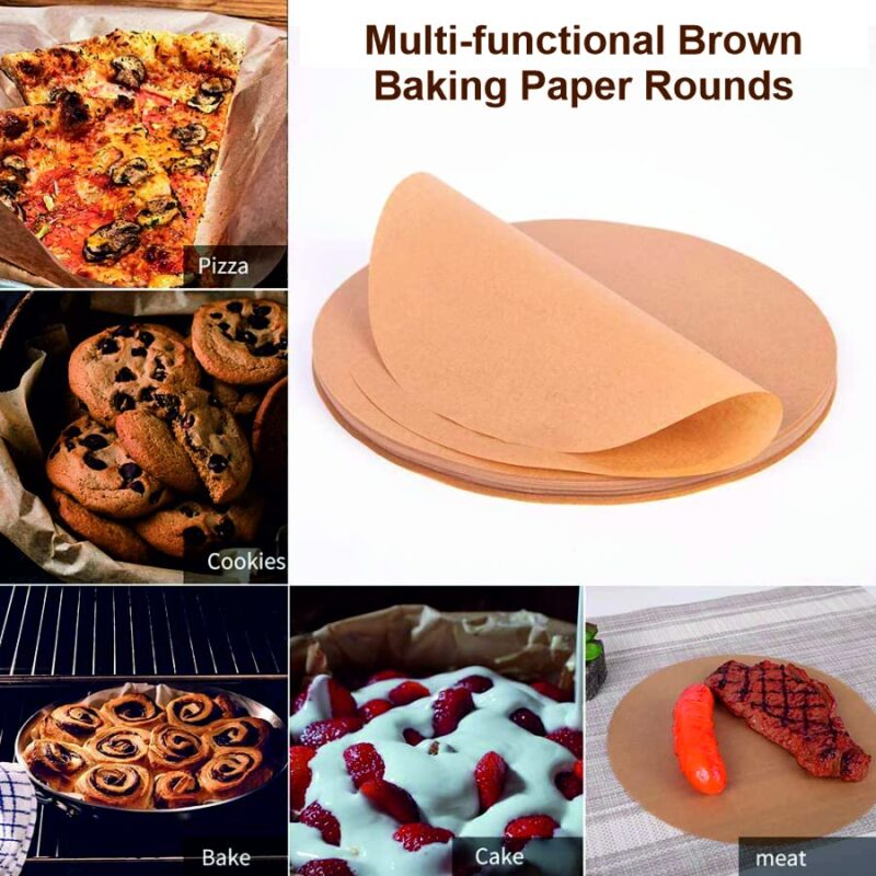 Ecobake Unbleached Baking and Cooking Paper Circles - Brown - Oddy uniwraps