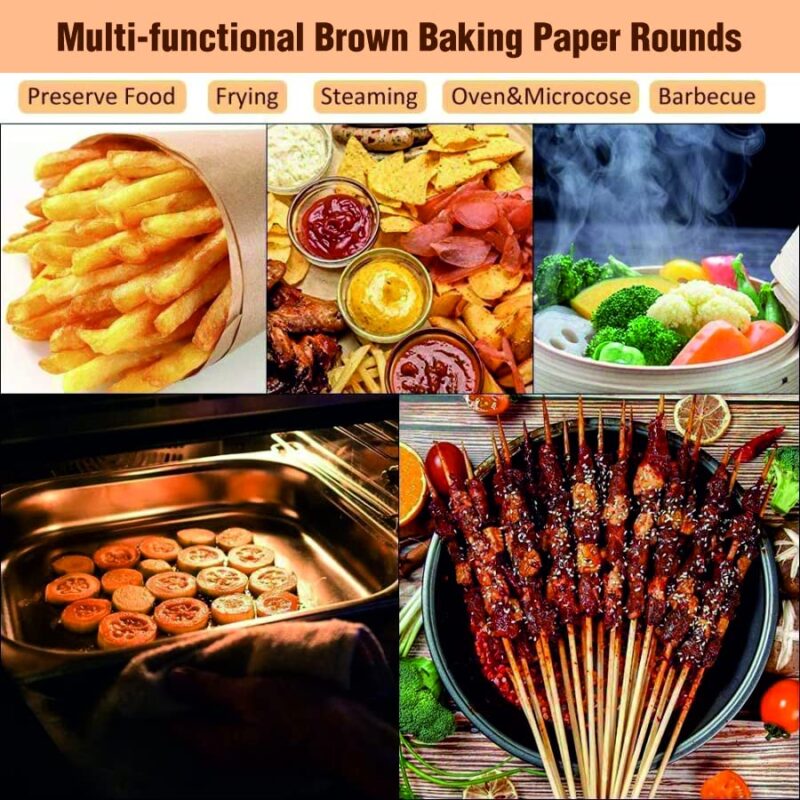 Ecobake Unbleached Baking and Cooking Paper Circles - Brown - Oddy uniwraps